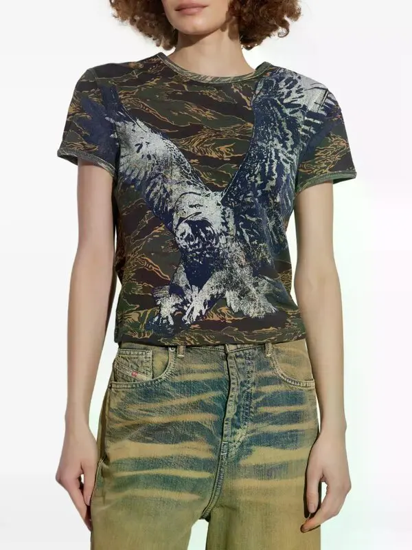 DIESEL® Eagle-print Camouflage T-shirt