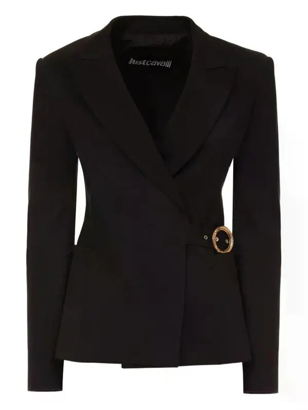 Just Cavalli Single-breasted Jacket With Belted Waist