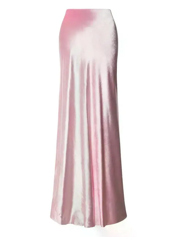 Alberta Ferretti Satin Maxi Skirt - Pink