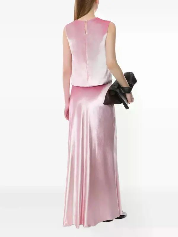 Alberta Ferretti Satin Maxi Skirt - Pink