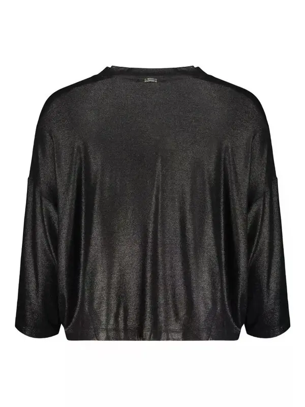 Herno Metallic V-neck Top