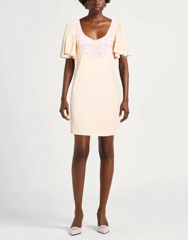 JIJIL Cotton T-shirt Dress With Appliqué And Tulle Trims