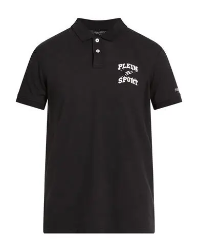 PLEIN SPORT Swim Polo Shirt Size Polyester, Cotton - Black