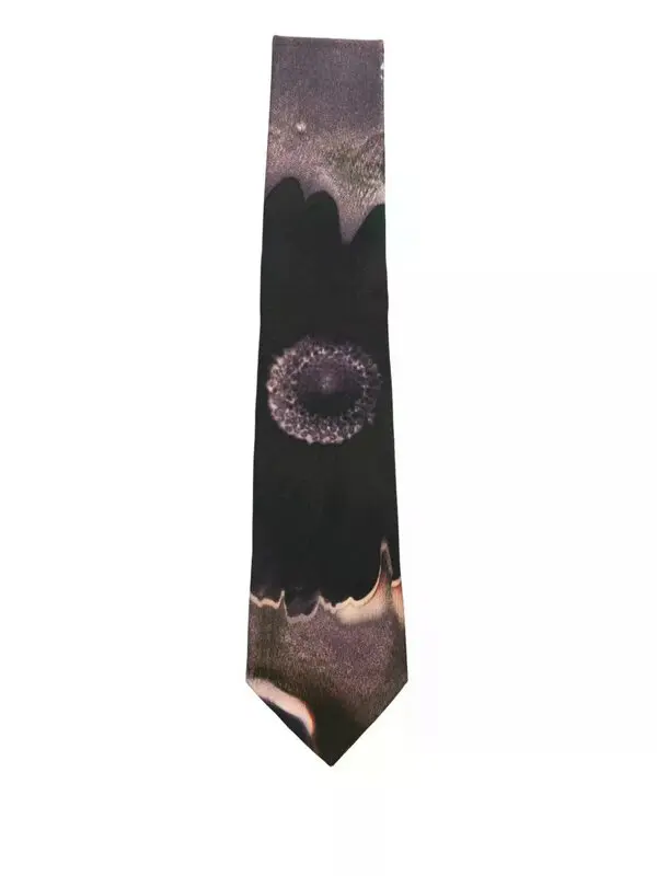 Paul Smith Floral-print Silk Tie - Black
