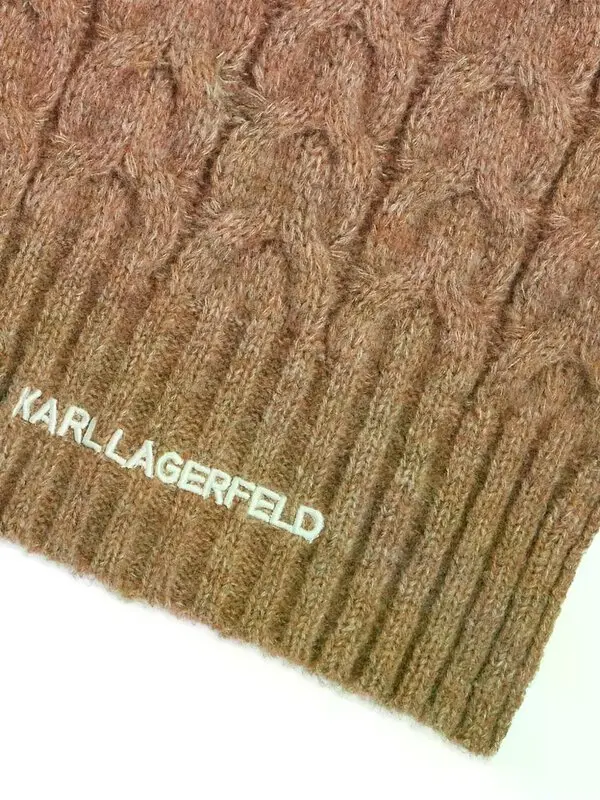 Karl Lagerfeld Embroidered-logo Scarf
