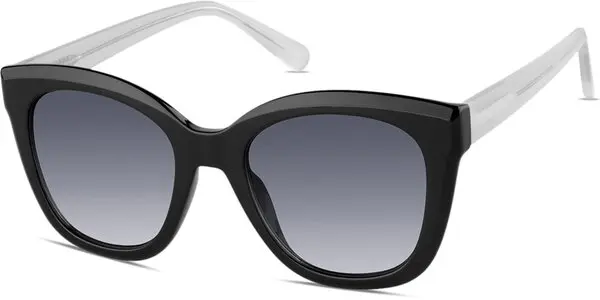 Zenni Retro Cat-eye Full Rim Sunglasses - Black