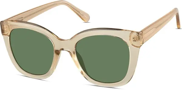 Zenni Retro Cat-eye Full Rim Sunglasses - Brown