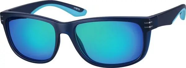 Zenni Rectangle Full Rim Sunglasses - Blue