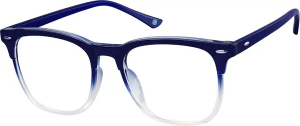Zenni Vintage Browline Glasses - Blue