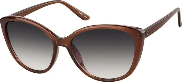 Zenni Vintage Cat-eye Full Rim Sunglasses - Brown