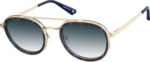 Zenni Full Rim Round Frame Sunglasses - Blue Tortoiseshell
