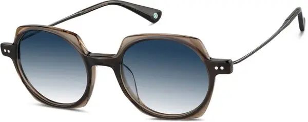 Zenni Full Rim Round Frame Sunglasses - Brown