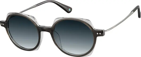 Zenni Round Full Rim Sunglasses - Gray