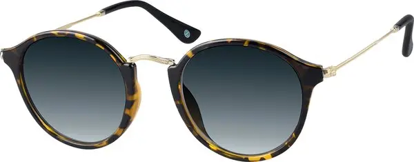 Zenni Full Rim Round Frame Sunglasses - Tortoiseshell