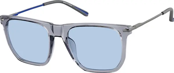 Zenni Square Full Rim Frame Sunglasses - Gray