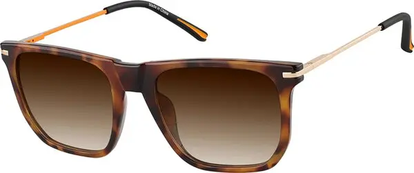 Zenni Square Full Rim Frame Sunglasses - Tortoiseshell