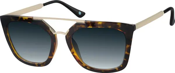 Zenni Square Full Rim Frame Sunglasses - Tortoiseshell