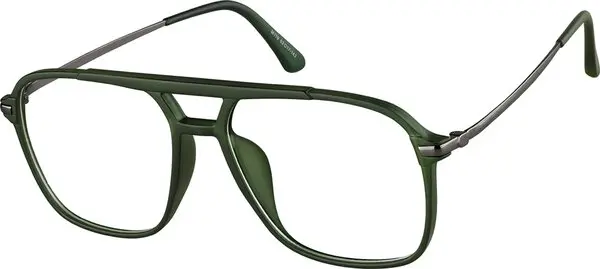 Zenni Aviator Eyeglasses With Full Rim Frame - Green