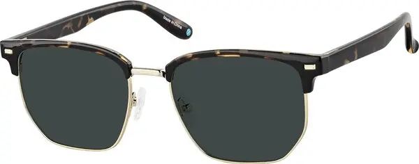 Zenni Vintage Browline Full Rim Frame Sunglasses - Tortoiseshell