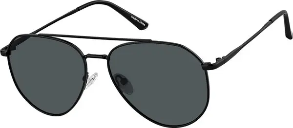 Zenni Aviator Sunglasses With Metal Full Rim Frame - Black