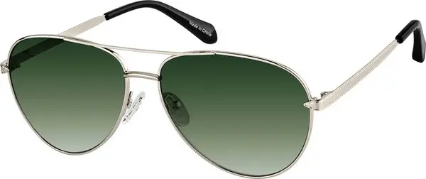 Zenni Aviator Sunglasses With Metal Full Rim Frame - Gold