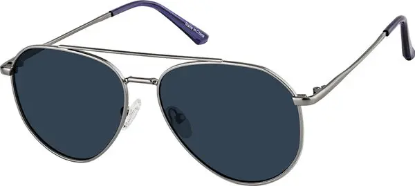 Zenni Aviator Sunglasses With Metal Full Rim Frame - Gray