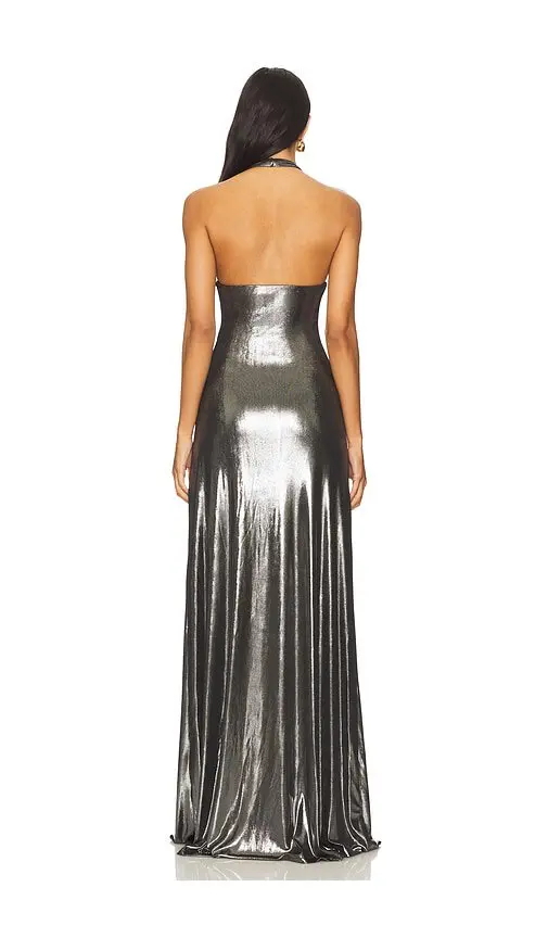 jennifer stretch satin ruched formal dress Jennifer Satin Maxi Dress main image 1