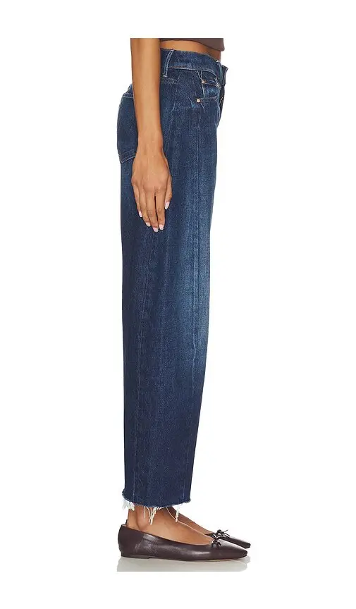 MOTHER The Mid Rise Full-pipe Flood Fray Jeans