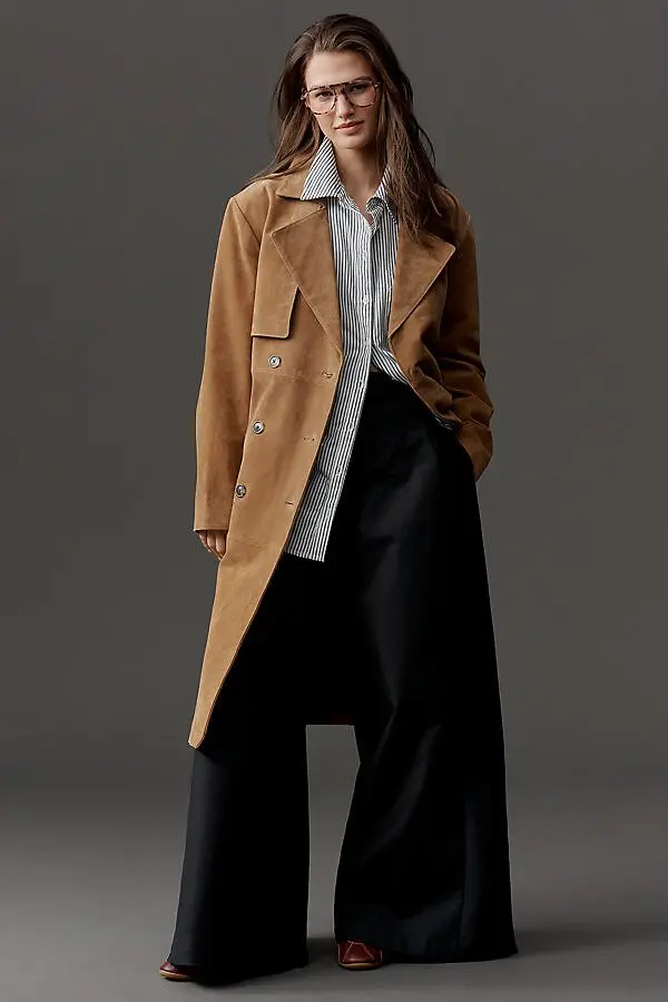 Blanknyc Suede Trench Coat Jacket