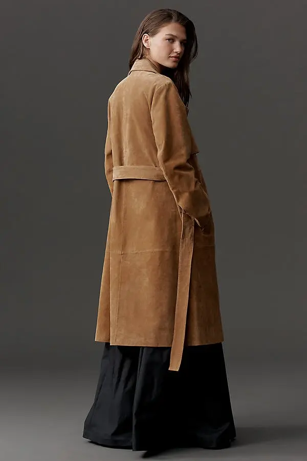 Blanknyc Suede Trench Coat Jacket