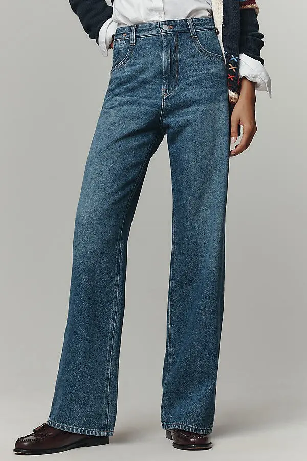 PILCRO The Mila Mid-rise Straight-leg Jeans