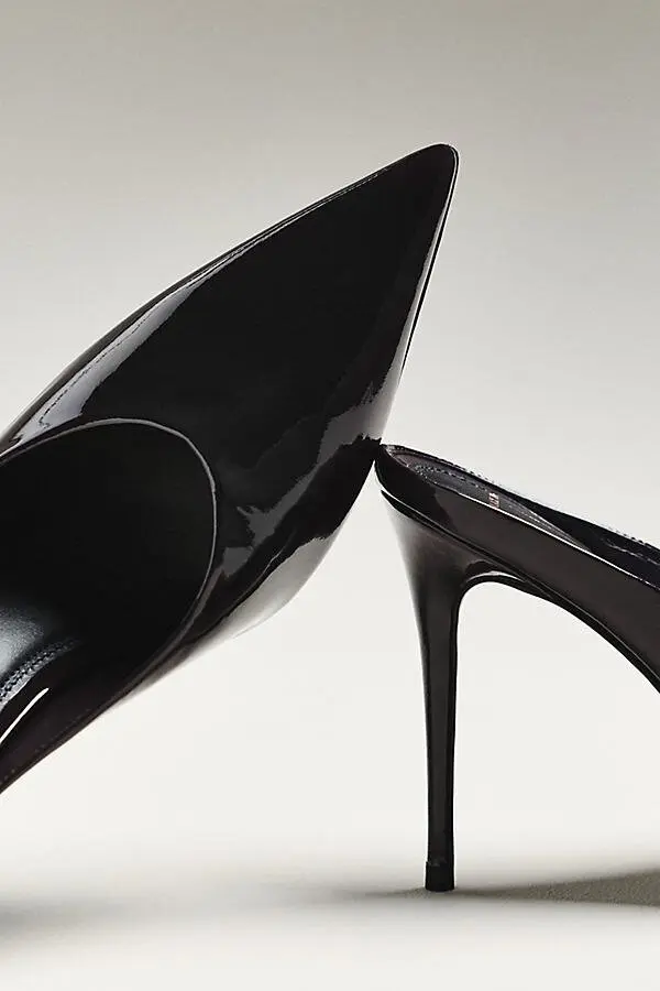 BLACK SUEDE STUDIO Fallon 100 Pumps - Dark Plum Patent