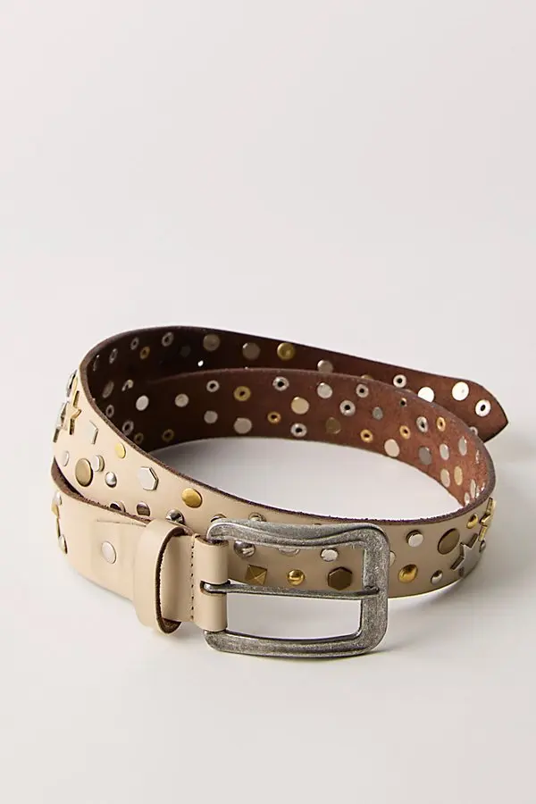 Free People Solstice Stud Belt - Stone Cold
