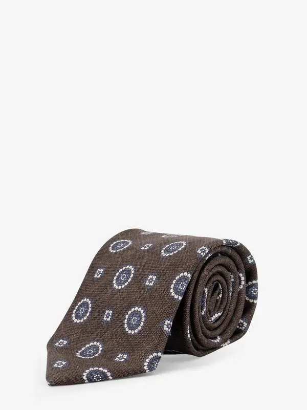NUGNES 1920 Silk Tie - Brown
