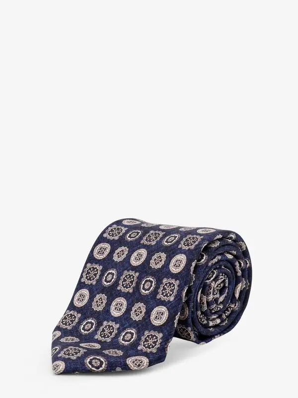 NUGNES 1920 Silk Tie - Blue