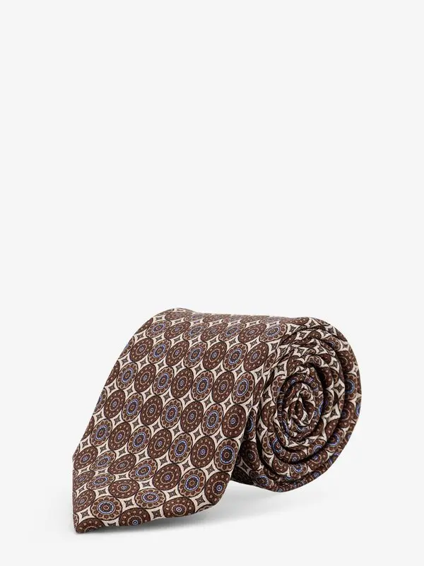 NUGNES 1920 Silk Tie - Brown