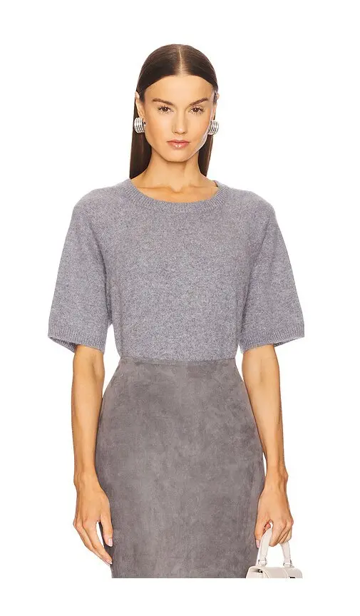 Sprwmn Short Sleeve Raglan Knit Top
