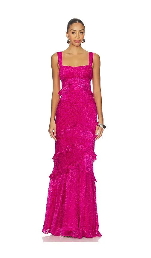 Saloni Chandra Dress - Fuchsia