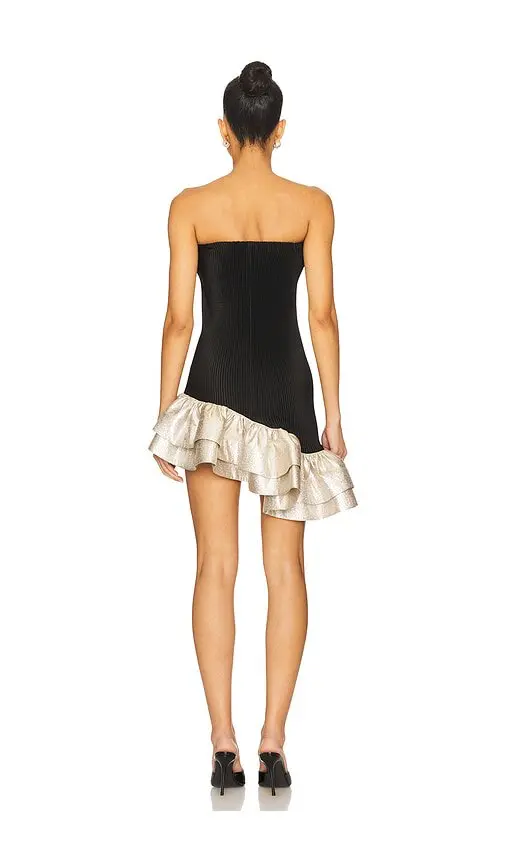 L'IDEE Volant Mini Dress With Ruffled Hem