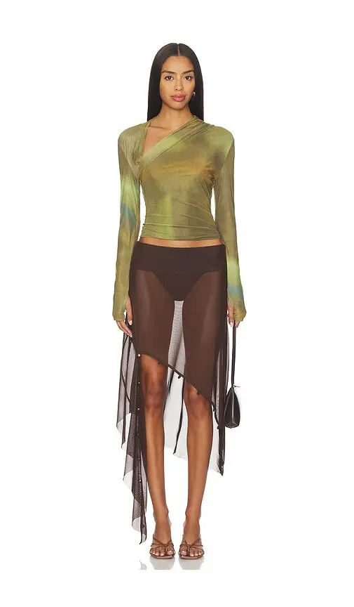 MADISON THE LABEL Laury Mesh Top