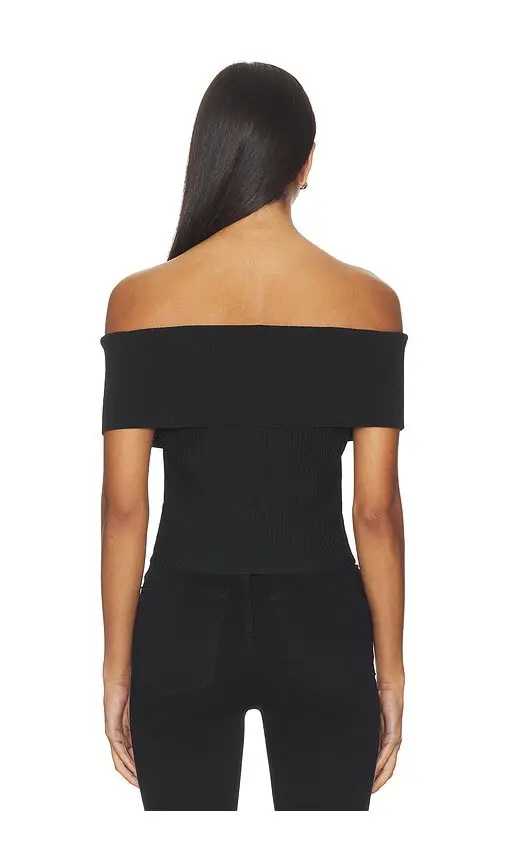 DL1961 Off-shoulder Ribbed Knit Top