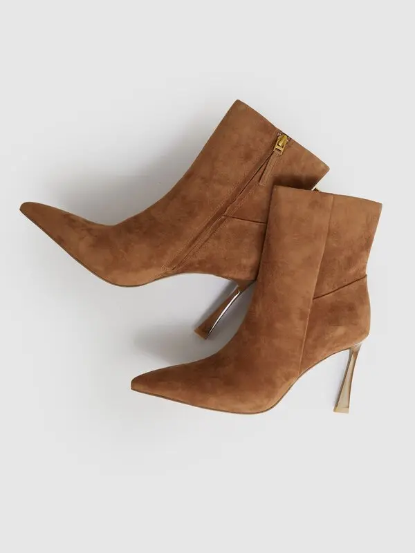 REISS Carina High Heel Ankle Boots