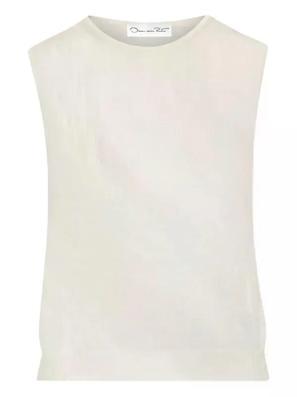 Oscar De La Renta Sleeveless Top - Neutrals