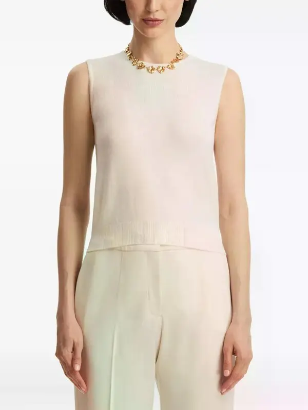 Oscar De La Renta Sleeveless Top - Neutrals