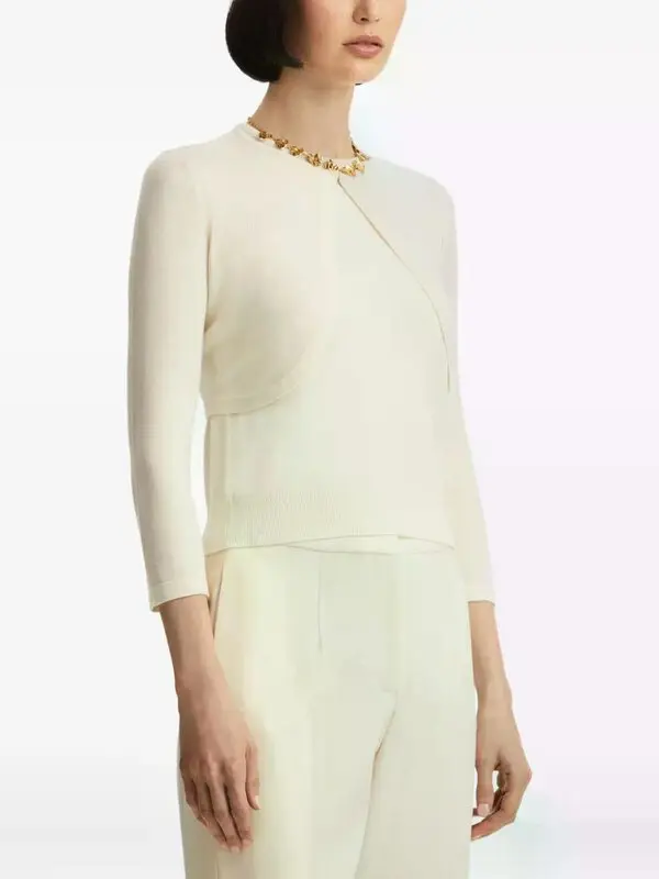 Oscar De La Renta Three-quarter Sleeve Bolero