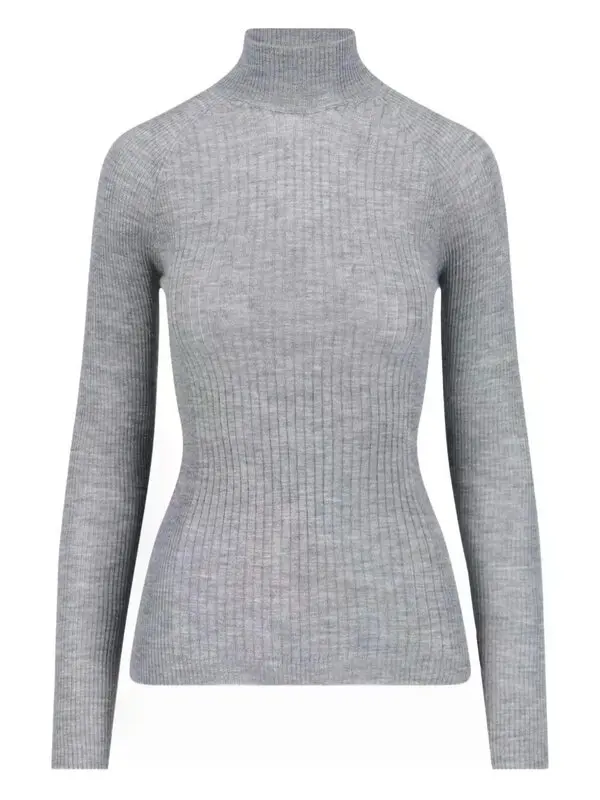SA SU PHI Ribbed Turtleneck Sweater - Grey