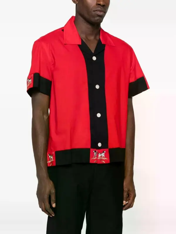 BODE Dog-print Panelled Shirt