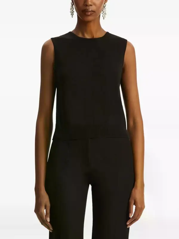 Oscar De La Renta Sleeveless Top - Black