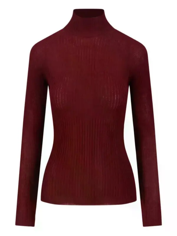 SA SU PHI Ribbed Turtleneck Sweater - Red