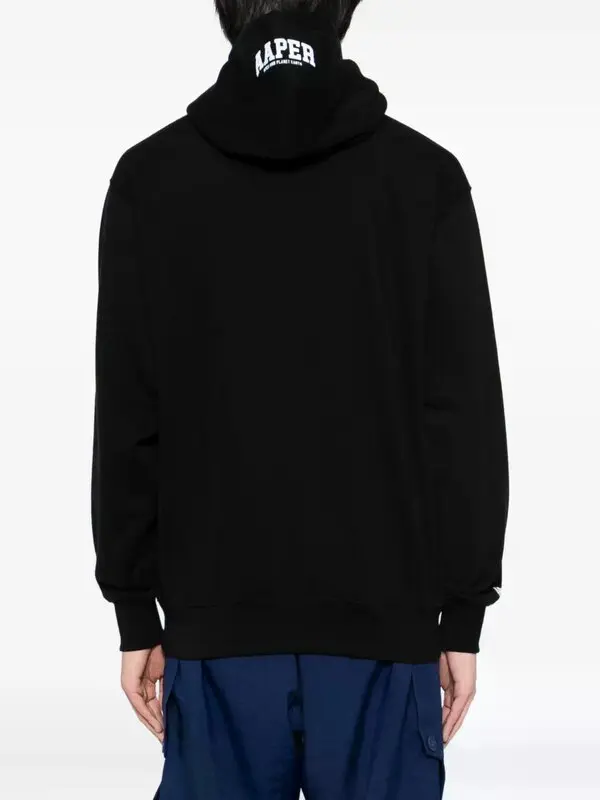 AAPE BY *A BATHING APE Logo-patch Hoodie - Black
